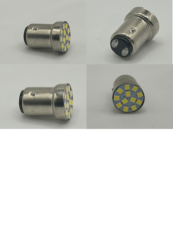 1154 LED Bulb BAY15D 12 SMD LED 6 Volt Non Polarity Dual Filament ...