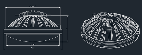 LED Headlight 12 Volt Par 36 Sealed Housing Single High Beam ...